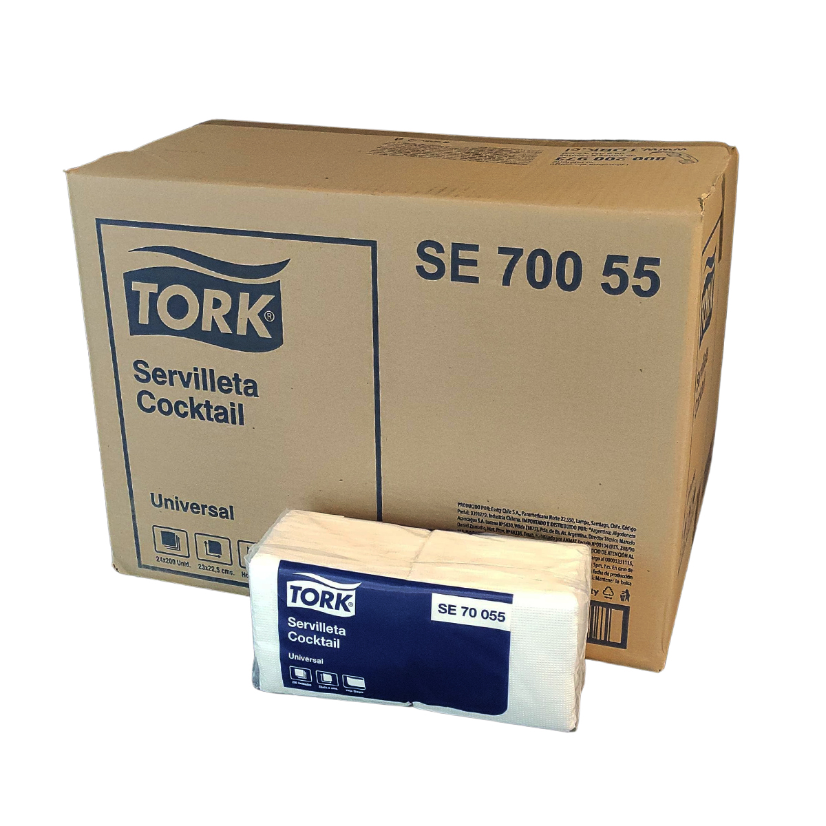 Servilleta Cocktail Universal Tork (24 x 200 un) SE70055 - Limpiamas